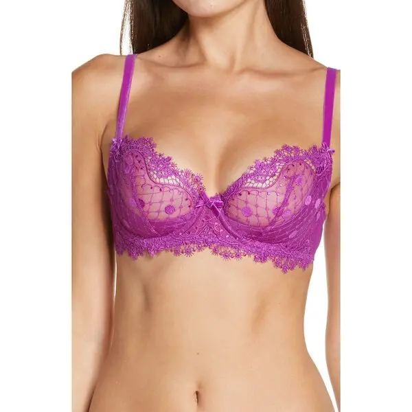 DITA VON TEESE Vedette Underwire Balconette Bra - Shocking Violet