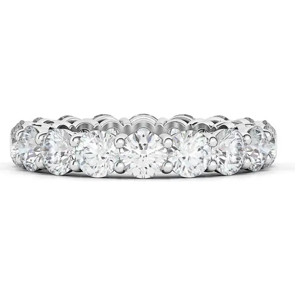 HAUTECARAT Lab Created Diamond 18k Gold Eternity Band Ring - White Gold