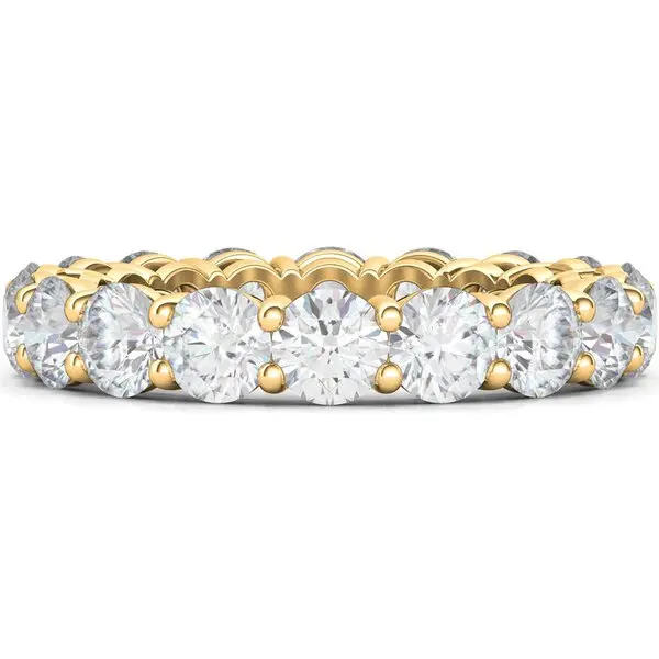HAUTECARAT Lab Created Diamond 18k Gold Eternity Band Ring - Yellow Gold