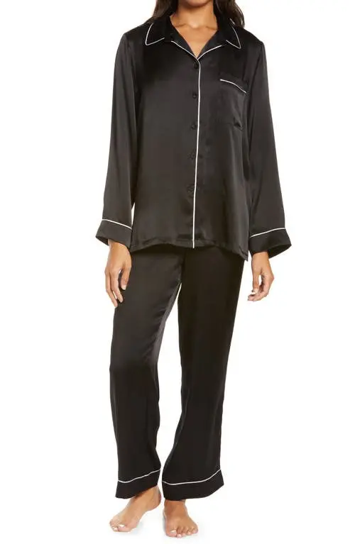 PAPINELLE Silk Pajamas - Black