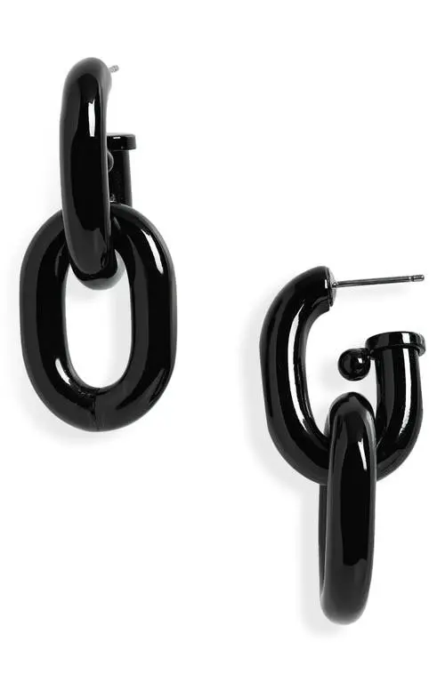 Rabanne Paco Xl Link Hoop Earrings - P001 Black