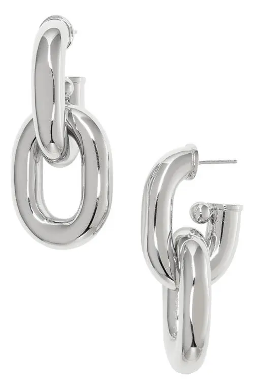 Rabanne Paco Xl Link Hoop Earrings - P040 Silver