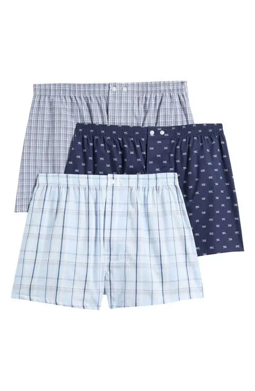 Nordstrom 3-pack Classic Fit Boxers - Blue Clark Plaid Multi