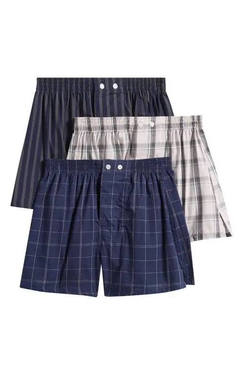 Nordstrom Classic Fit Boxers - Navy Chuck Check Multi
