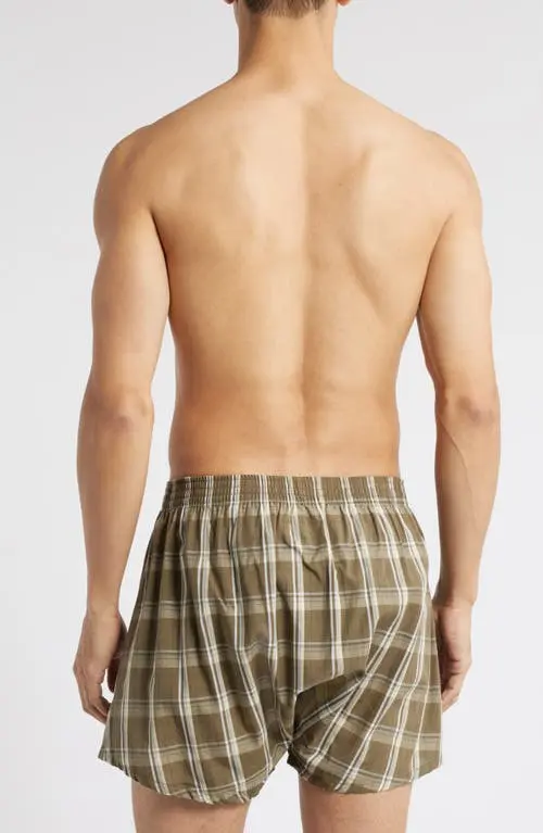 Nordstrom 3-pack Classic Fit Boxers - Olive Utility Plaid Multi