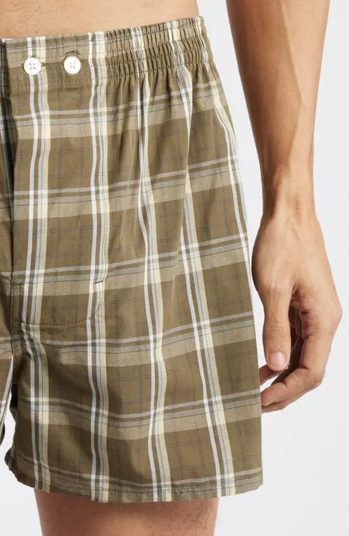 Nordstrom 3-pack Classic Fit Boxers - Olive Utility Plaid Multi