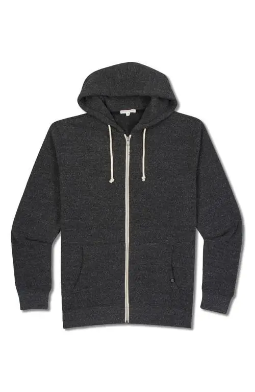 THREADS 4 THOUGHT Trim Fit Heathered Fleece Zip Hoodie - Htr Black