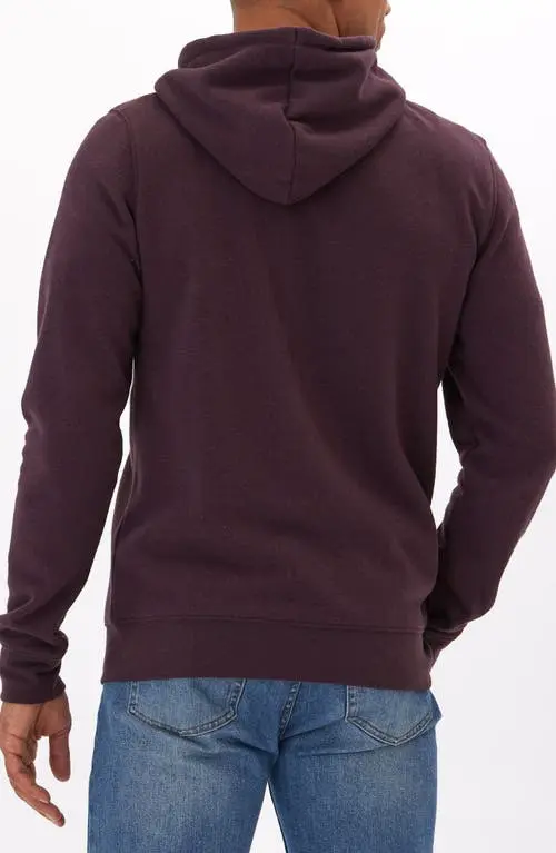 THREADS 4 THOUGHT Trim Fit Heathered Fleece Zip Hoodie - Peppercorn