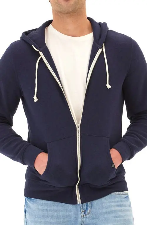 THREADS 4 THOUGHT Trim Fit Heathered Fleece Zip Hoodie - Stargazer