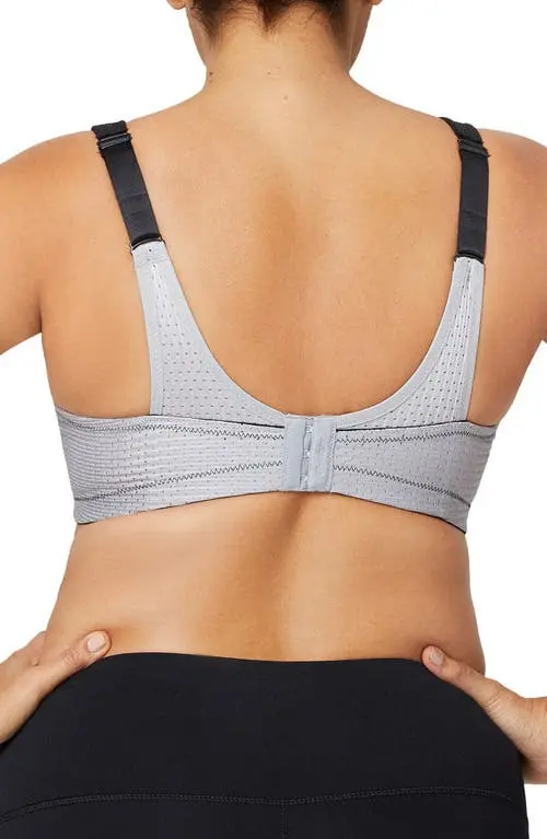 GLAMORISE Custom Control Sports Bra - Black/grey