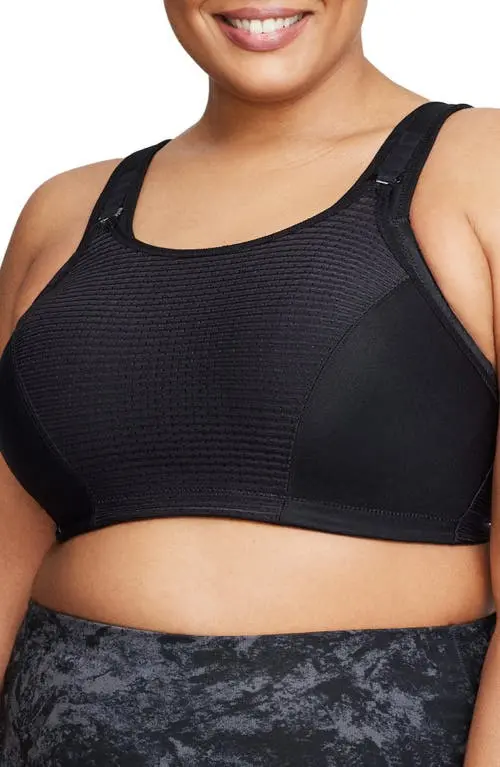 GLAMORISE Custom Control Sports Bra - Solid Black