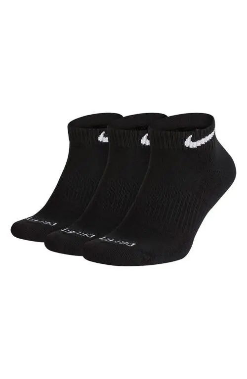 Nike Dry Everyday Plus Cushion Low Training Socks 3 Pack - Black/white