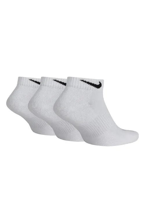 Nike Dry Everyday Plus Cushion Low Training Socks 3 Pack - White/ Black