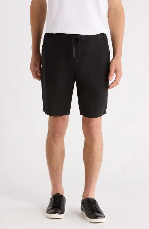 Vince Lightweight Hemp Blend Drawstring Shorts - Black