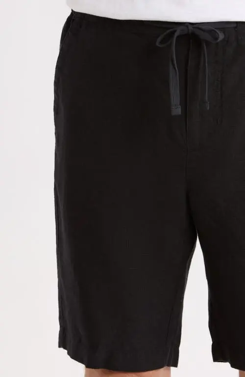 Vince Lightweight Hemp Blend Drawstring Shorts - Black
