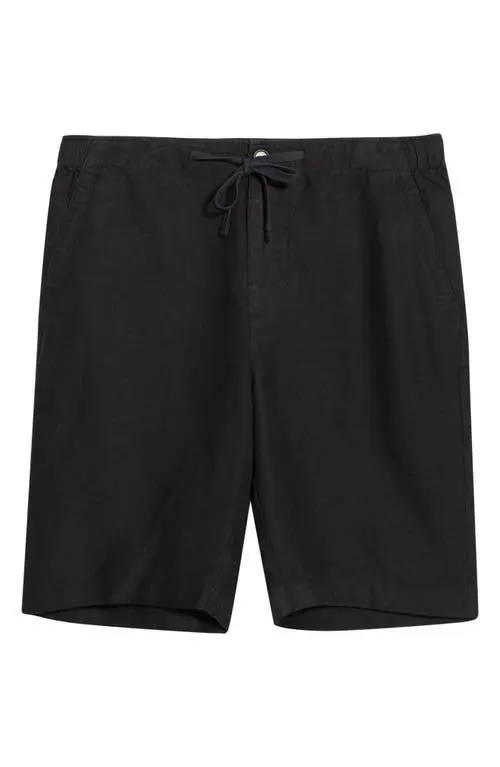 Vince Lightweight Hemp Blend Drawstring Shorts - Black