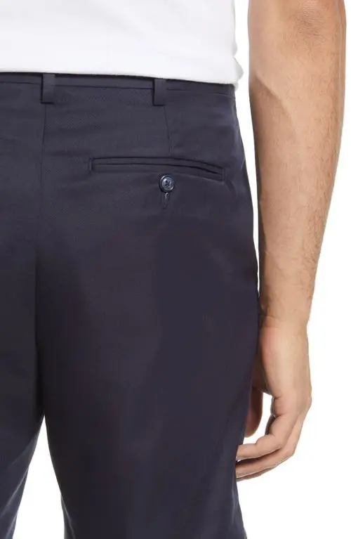 Berle Microfiber Pleated Shorts - Navy