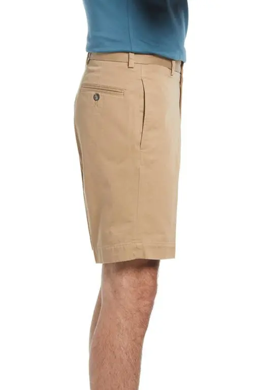 Berle Charleston Khakis Flat Front Chino Shorts - British Tan