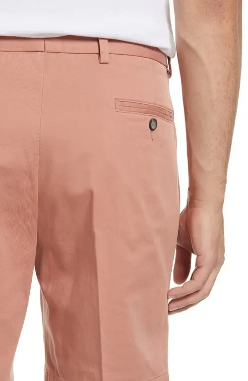 Berle Charleston Pleated Chino Shorts - Charleston Brick