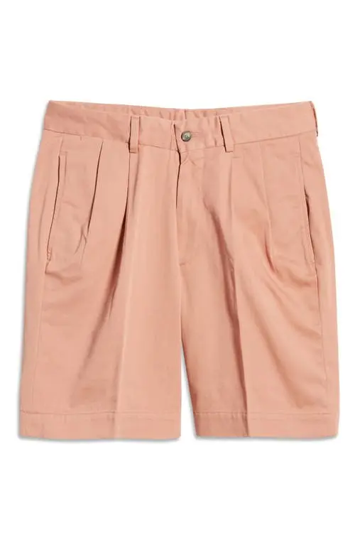 Berle Charleston Pleated Chino Shorts - Charleston Brick