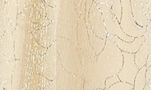 Adrianna Papell Metallic Mesh A-line Gown
