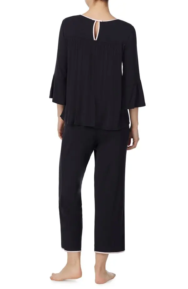 Kate Spade New York Bell Cuff Pajamas - Black