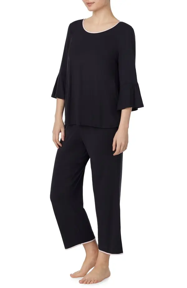 Kate Spade New York Bell Cuff Pajamas - Black