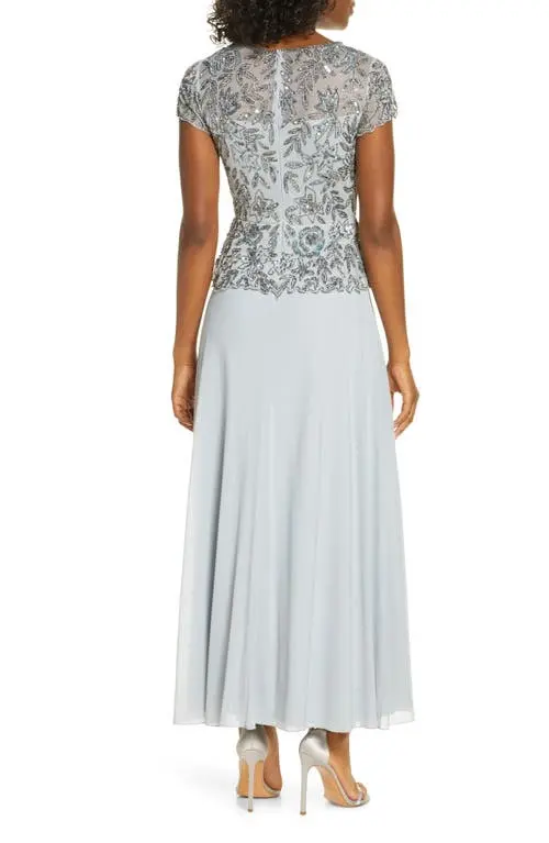 beaded mesh dress pisarro nights Pisarro Nights Beaded Mesh Dress
