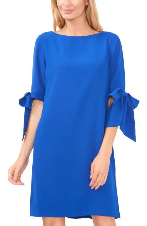 CECE DUPRAZ Moss Crepe Shift Dress - Deep Royal Blue