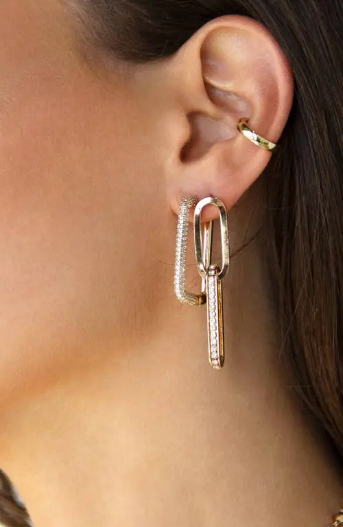 Ettika 18k- Plated Link Drop Earrings