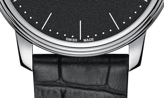 MIDO Baroncelli Heritage Automatic Leather Strap Watch - Black/ Silver