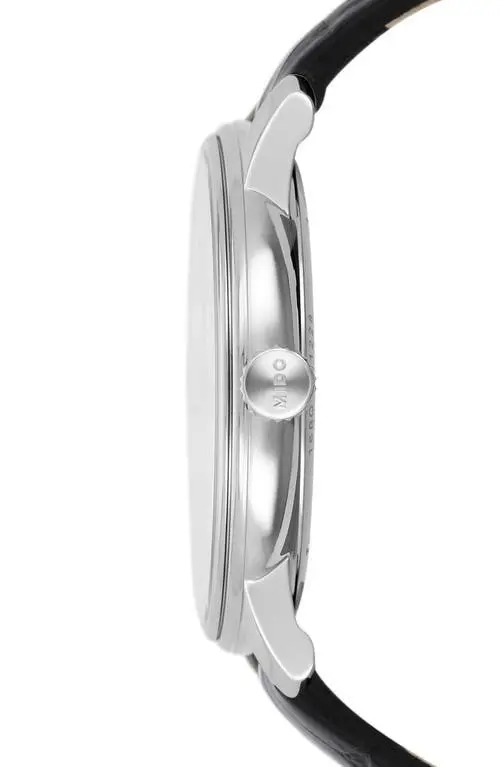 MIDO Baroncelli Heritage Automatic Leather Strap Watch