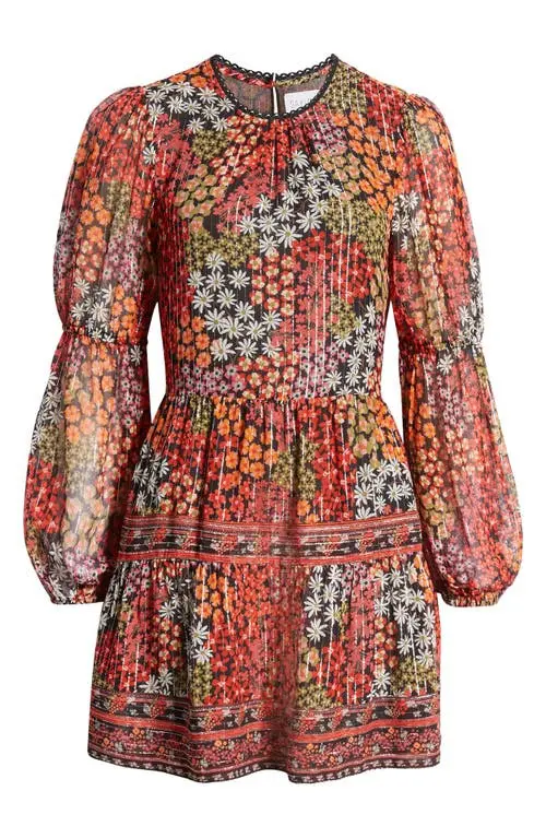 Saylor Talley Floral Print Minidress
