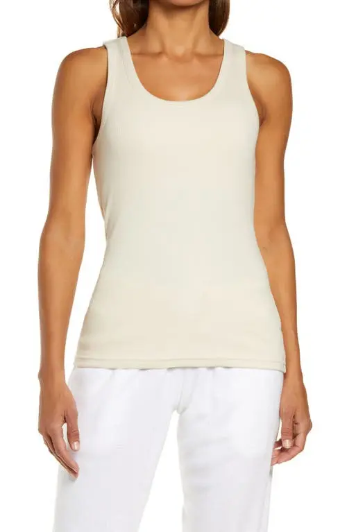 PAPINELLE Ribbed Shelf Bra Tank - Birch