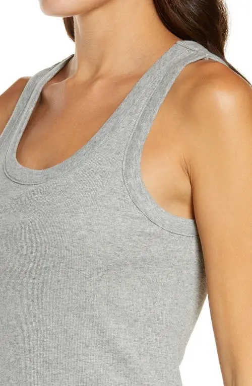 PAPINELLE Ribbed Shelf Bra Tank - Grey