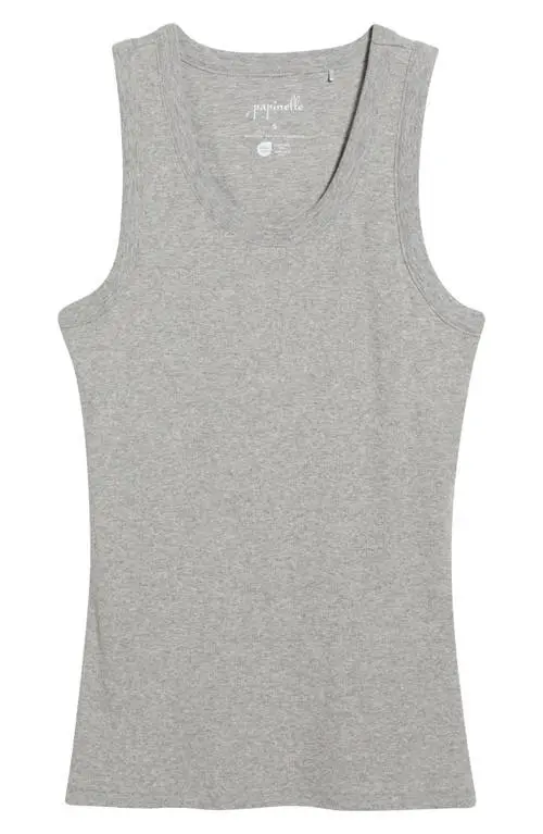 PAPINELLE Ribbed Shelf Bra Tank - Grey