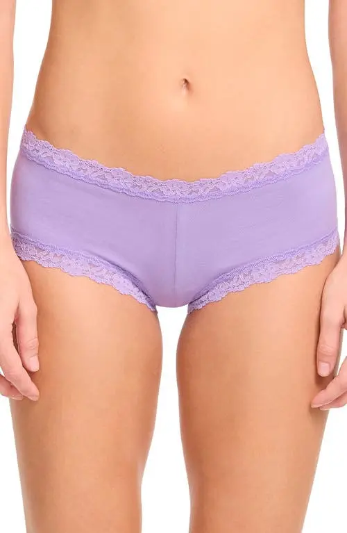 Hanky Panky Stretch Supima® Cotton Boyshorts - Grape Juice Purple