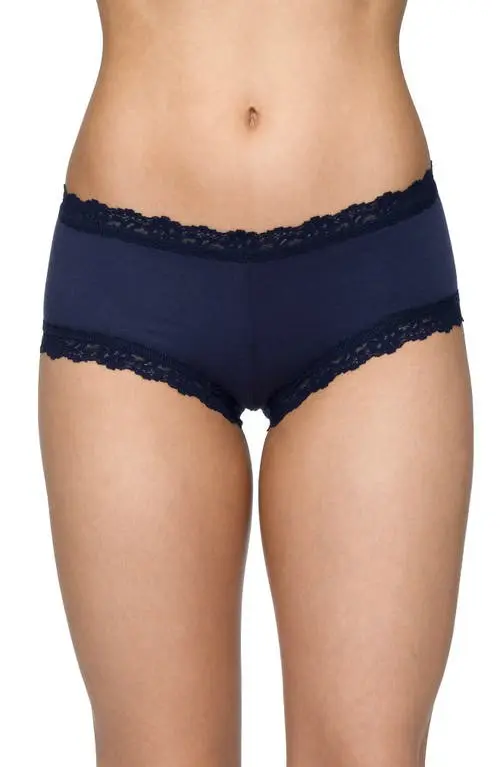 Hanky Panky Stretch Supima® Cotton Boyshorts - Navy