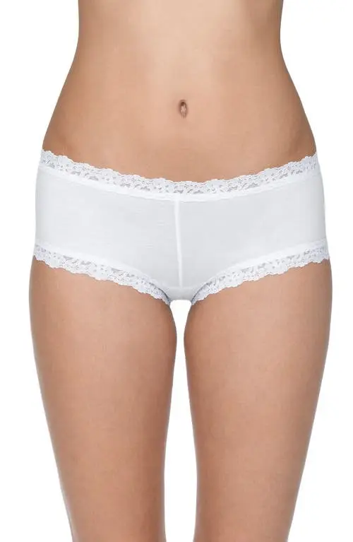 Hanky Panky Stretch Supima® Cotton Boyshorts - White