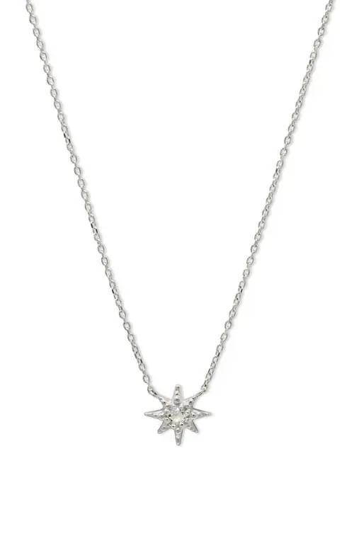 Anzie Starburst Pendant Necklace - Silver