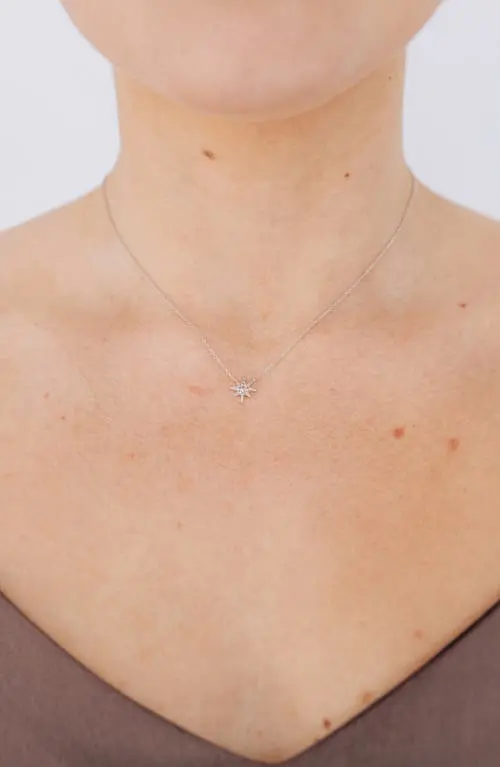 Anzie Starburst Sterling And Topaz Pendant Necklace