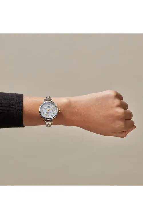 Shinola The Birdy Bracelet Watch - Silver/bedrock Mop/gold