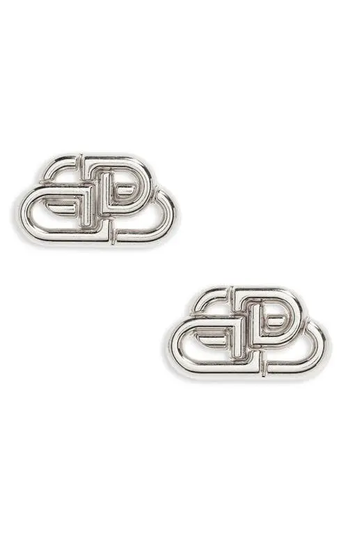 Balenciaga Interlocking Logo Stud Earrings