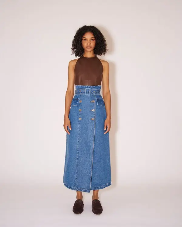 y2k denim dress outfit Backless Tube Available In Denim Waist Size:70 Slip Dresses | Tillys black satin prom dress