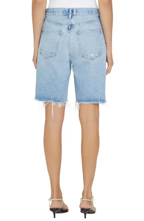 AGOLDE 90s High Waist Distressed Cutoff Nonstretch Denim Shorts