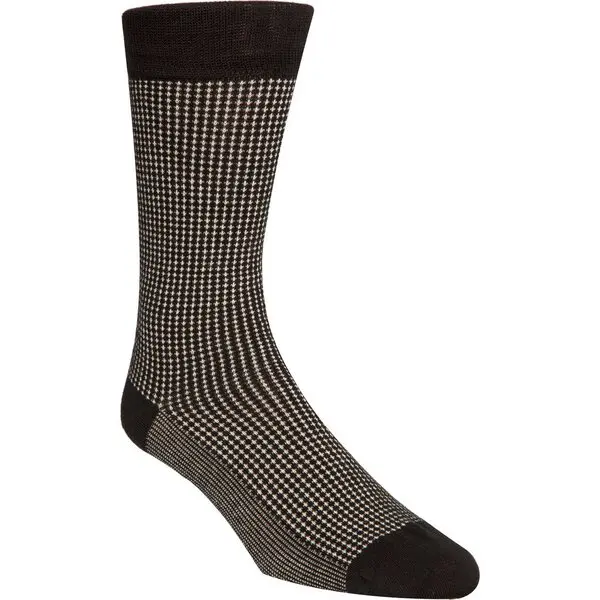 Cole Haan Check Dress Socks - Black