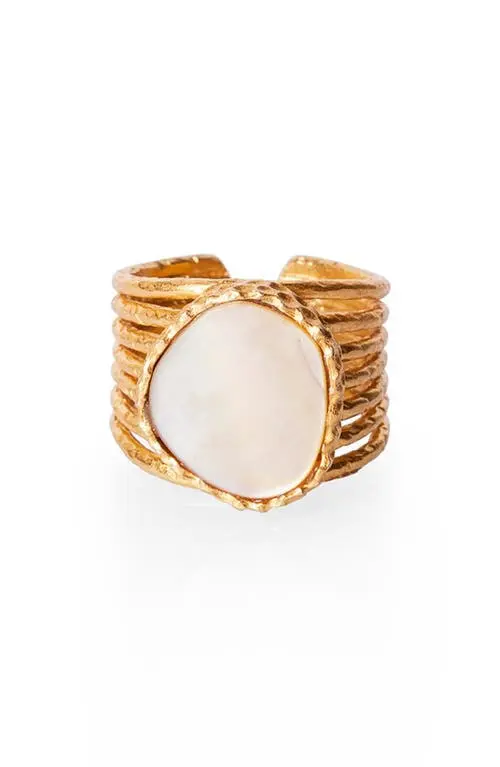 CHRISTINA GREENE Open Stone Ring - Pearl