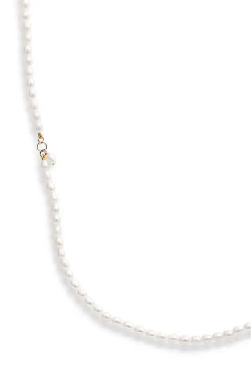 POPPY FINCH Charm Detail Keshi Pearl Necklace - 14kyg