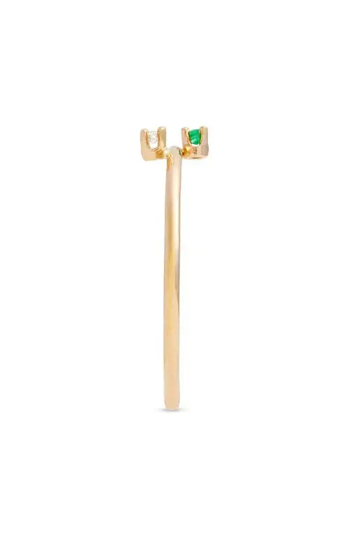 POPPY FINCH Diamond & Emerald Ring
