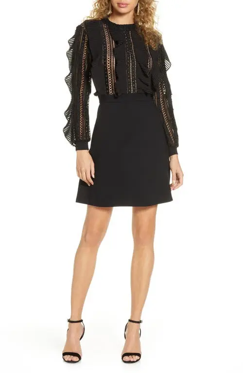 French Connection Patricia Long Sleeve Lace Dress